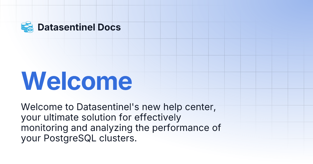 Welcome | Datasentinel Docs